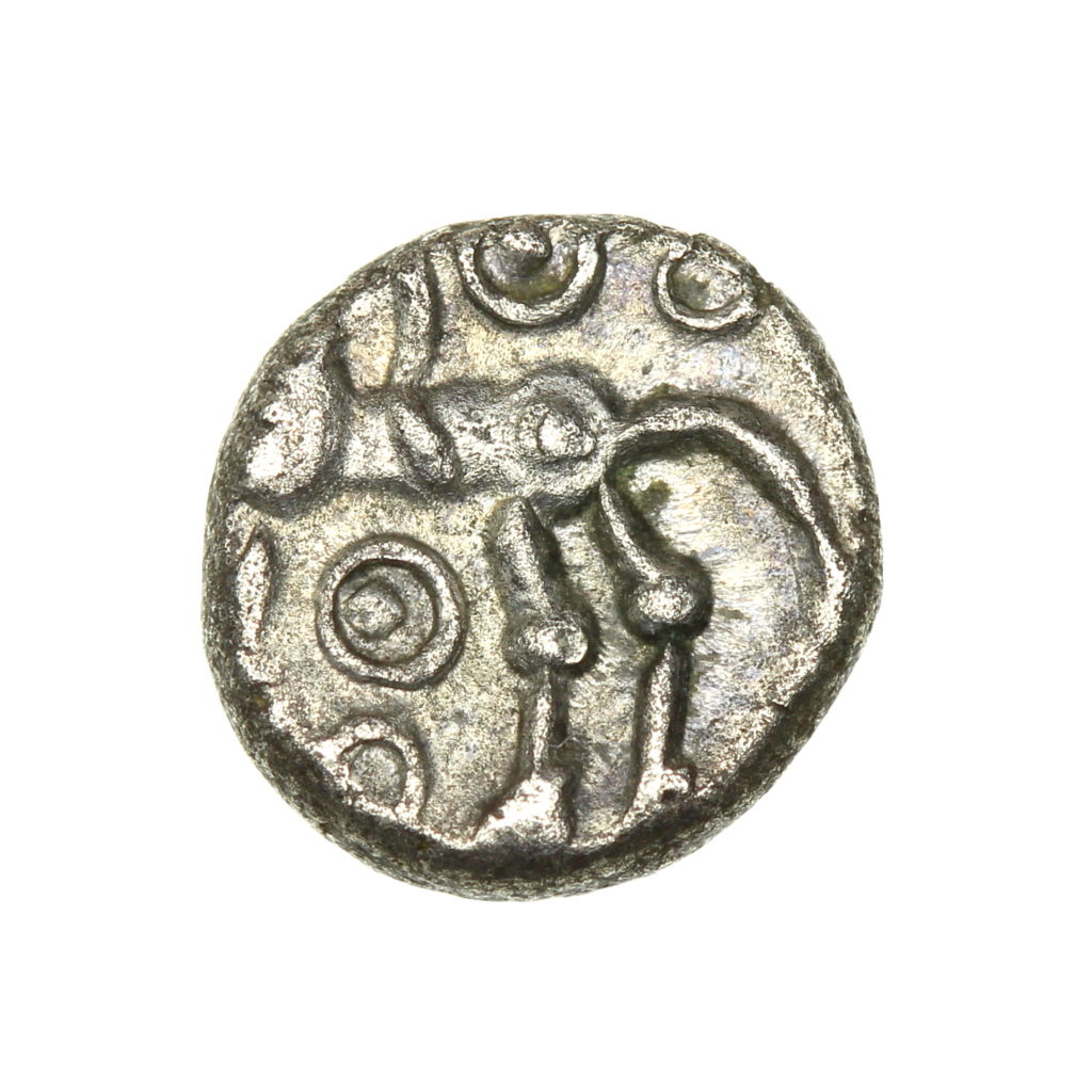 Atrebates Commios 50-25BC Silver Minim Commios Moon Head, very rare ...