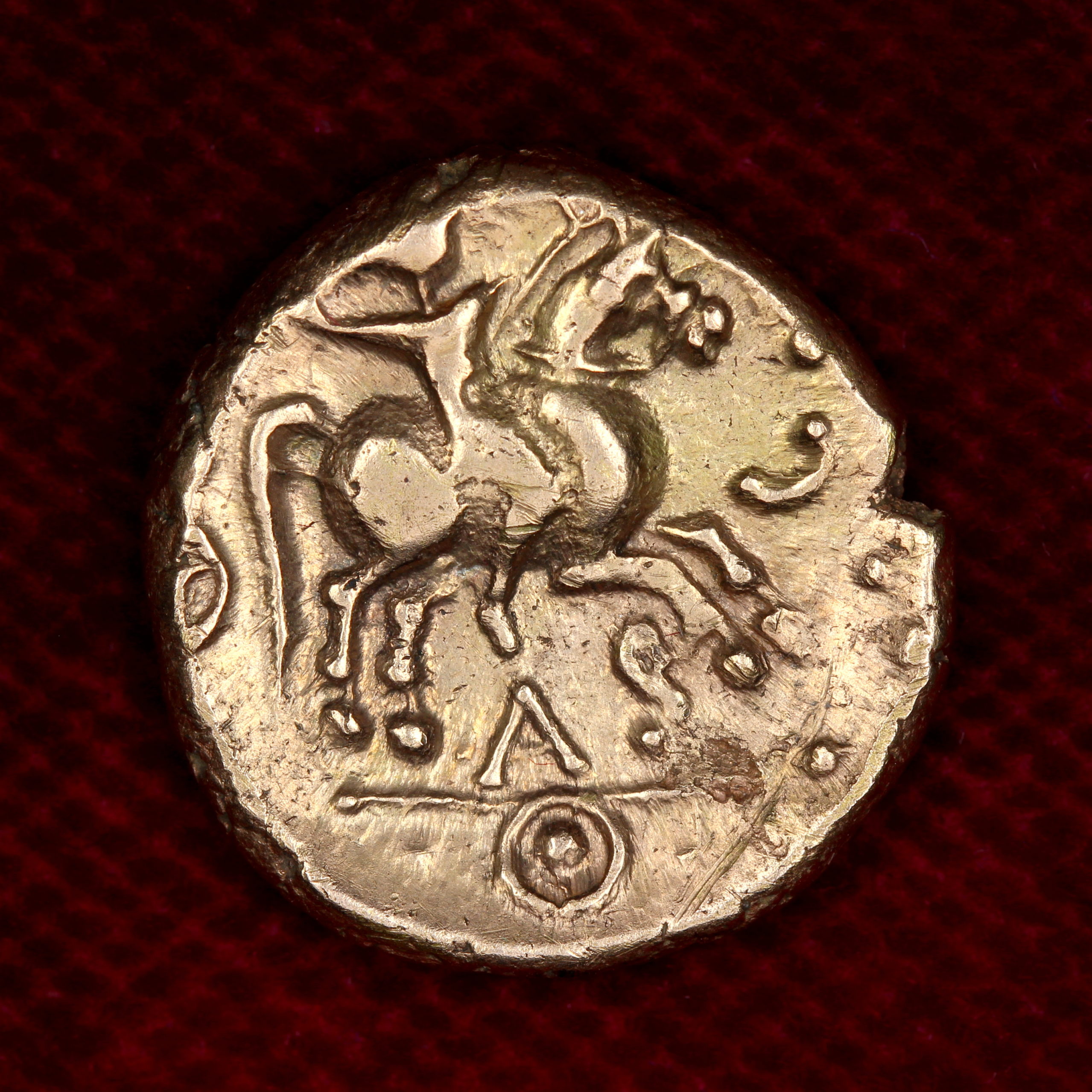 Catuvellauni Tasciovanos 25BC - AD10 Gold Stater Tasciovanos Warrior ...