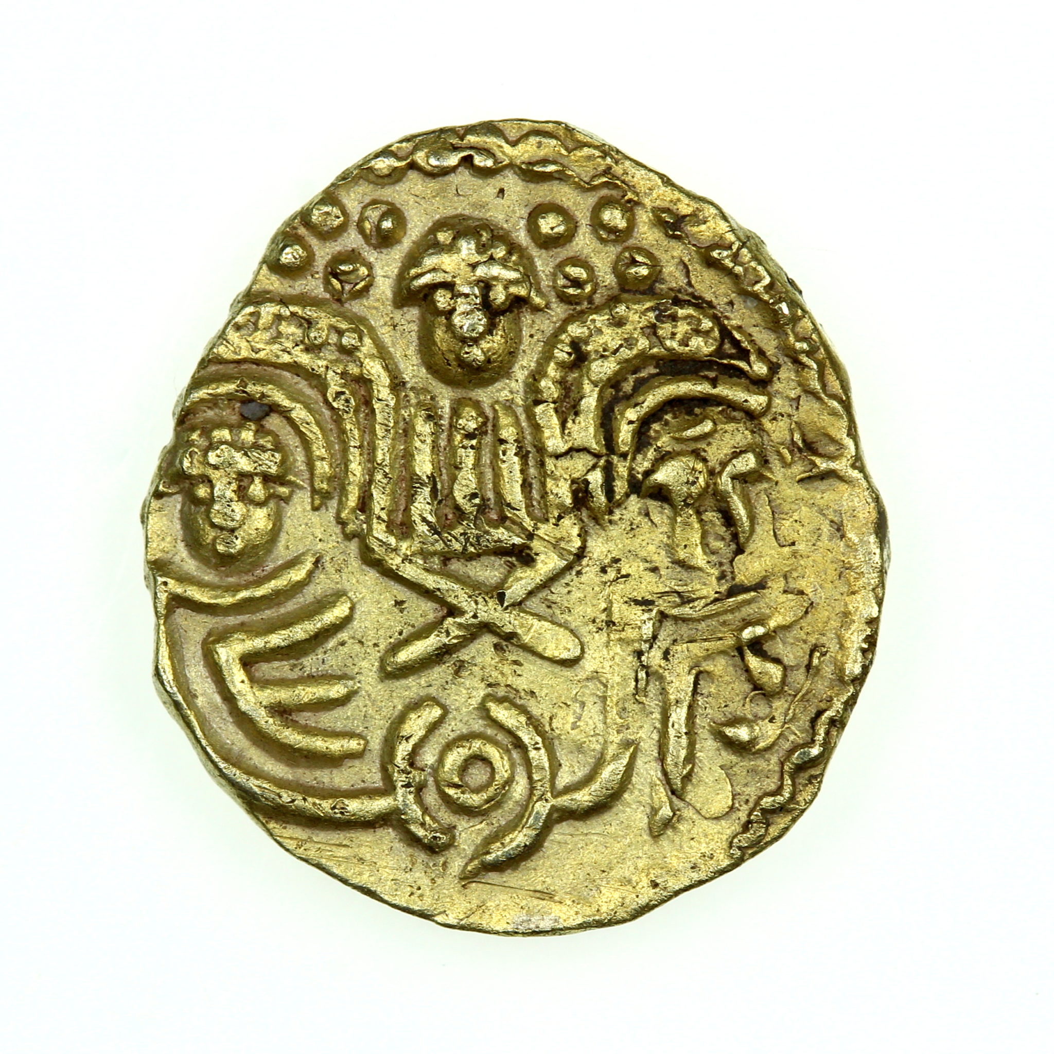 Anglo Saxon Post-Crondall Types AD 655-675 Gold Thrymsa Two Emperors ...