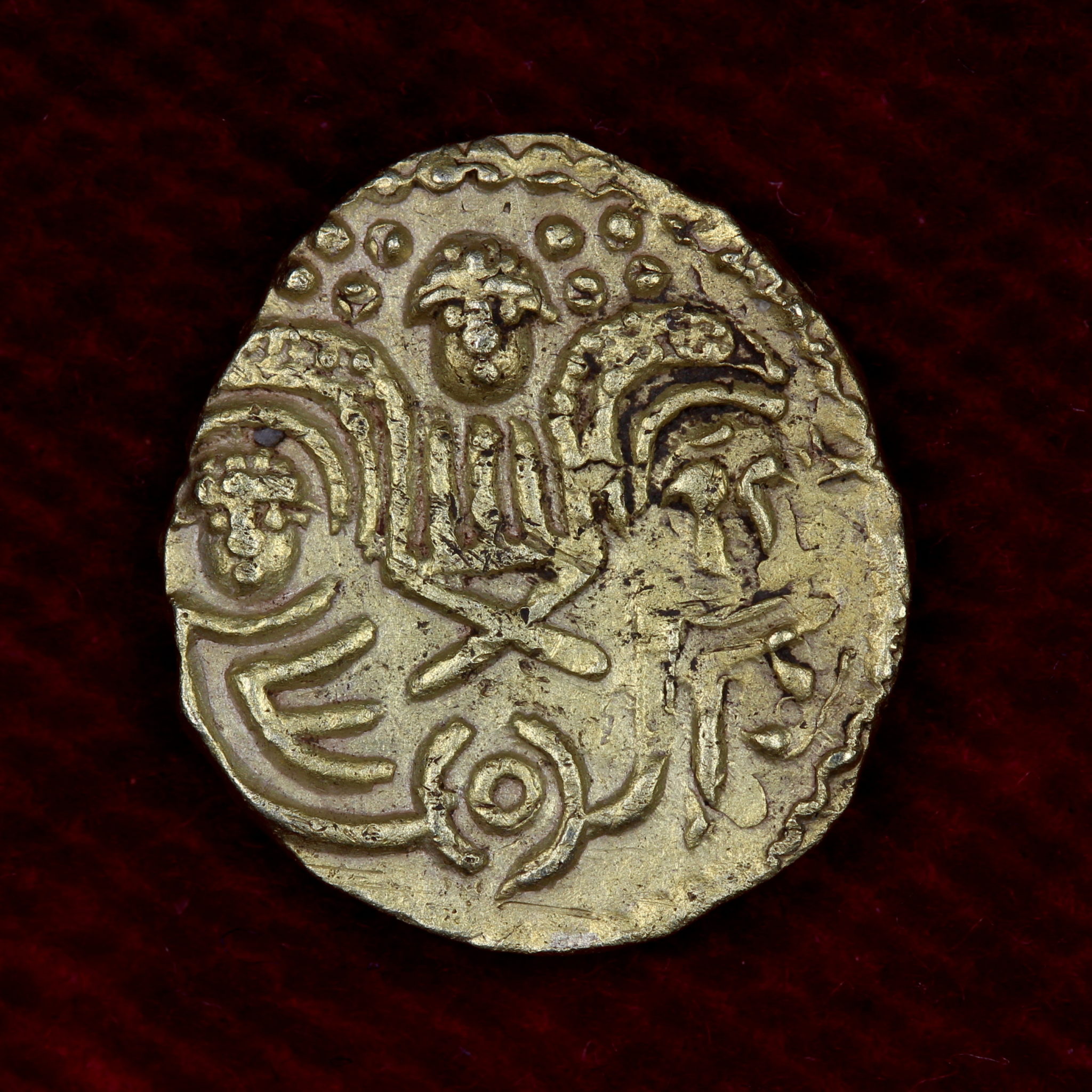 Anglo Saxon Post-Crondall Types AD 655-675 Gold Thrymsa Two Emperors ...