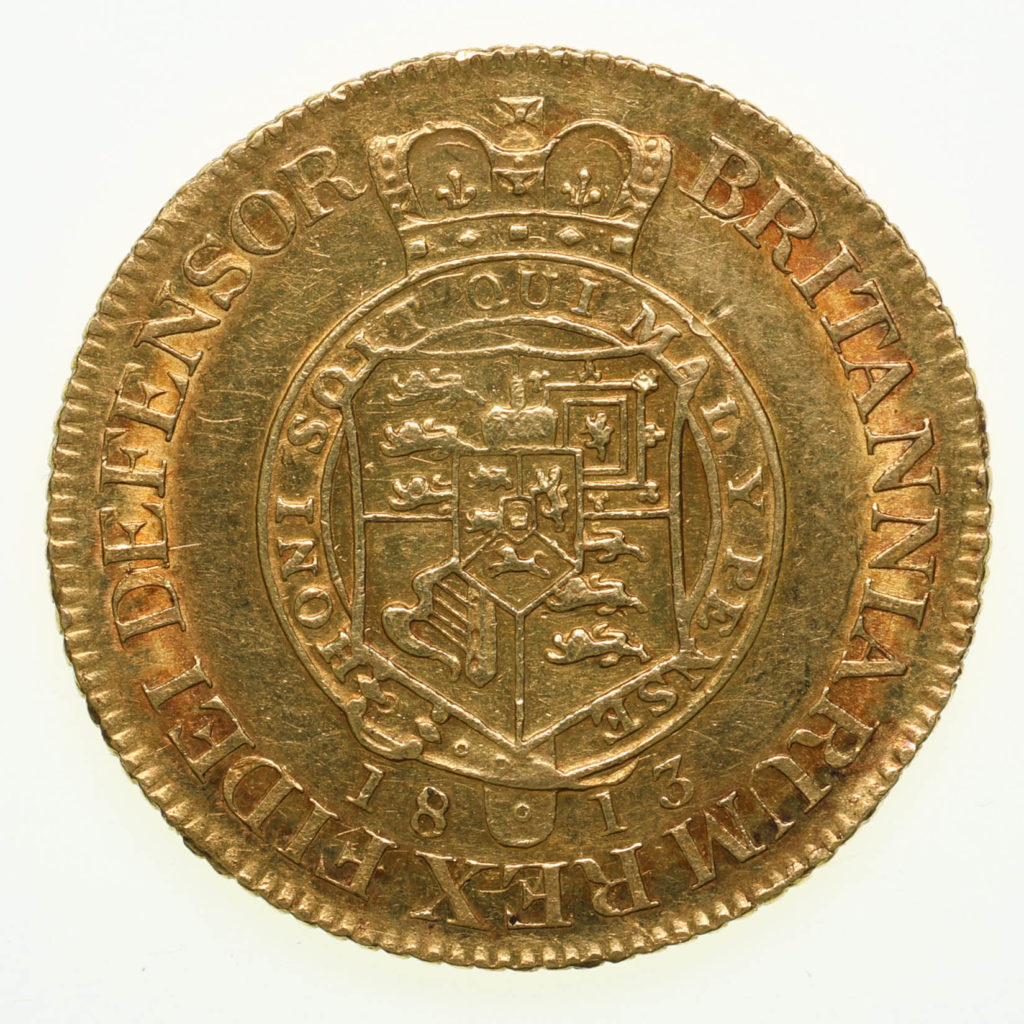 George III AD 1760-1820 Gold Guinea AD 1813 Military Type - Silbury ...