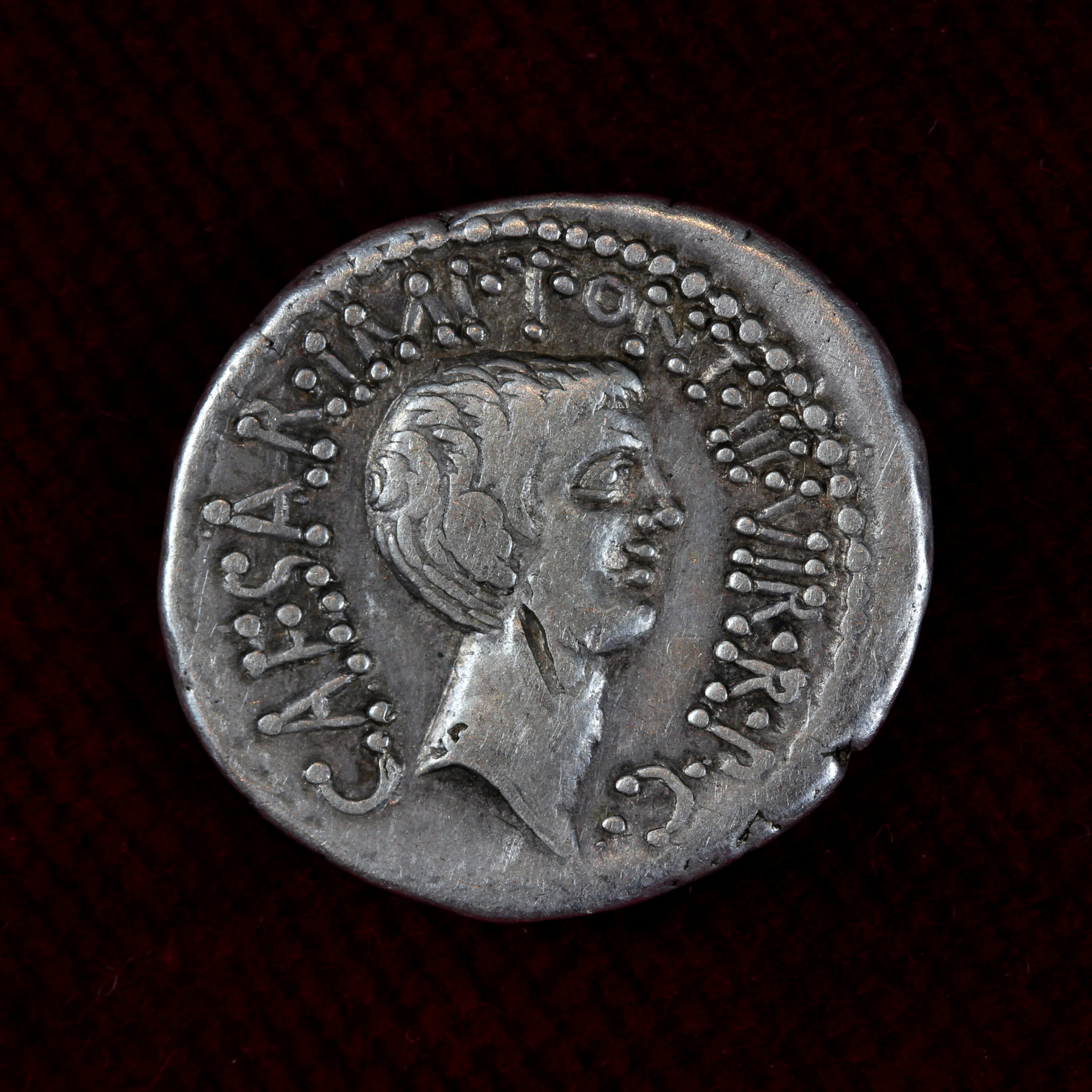 Roman Imperatorial Mark Anthony & Octavian 41BC Silver Denarius ...