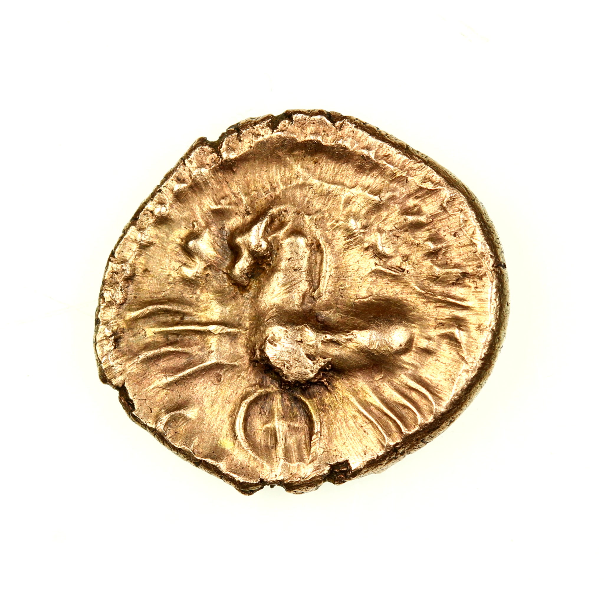 Catuvellauni & Trinovantes Cunobelinus 8-41AD Gold Quarter Stater Biga ...