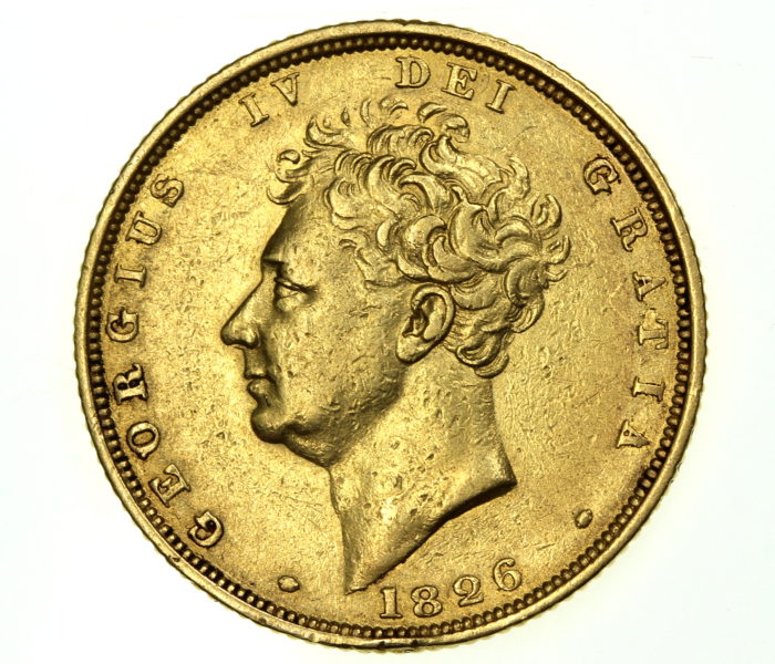George IV AD 1820-1830 Gold Sovereign AD 1826 - Silbury Coins : Silbury ...