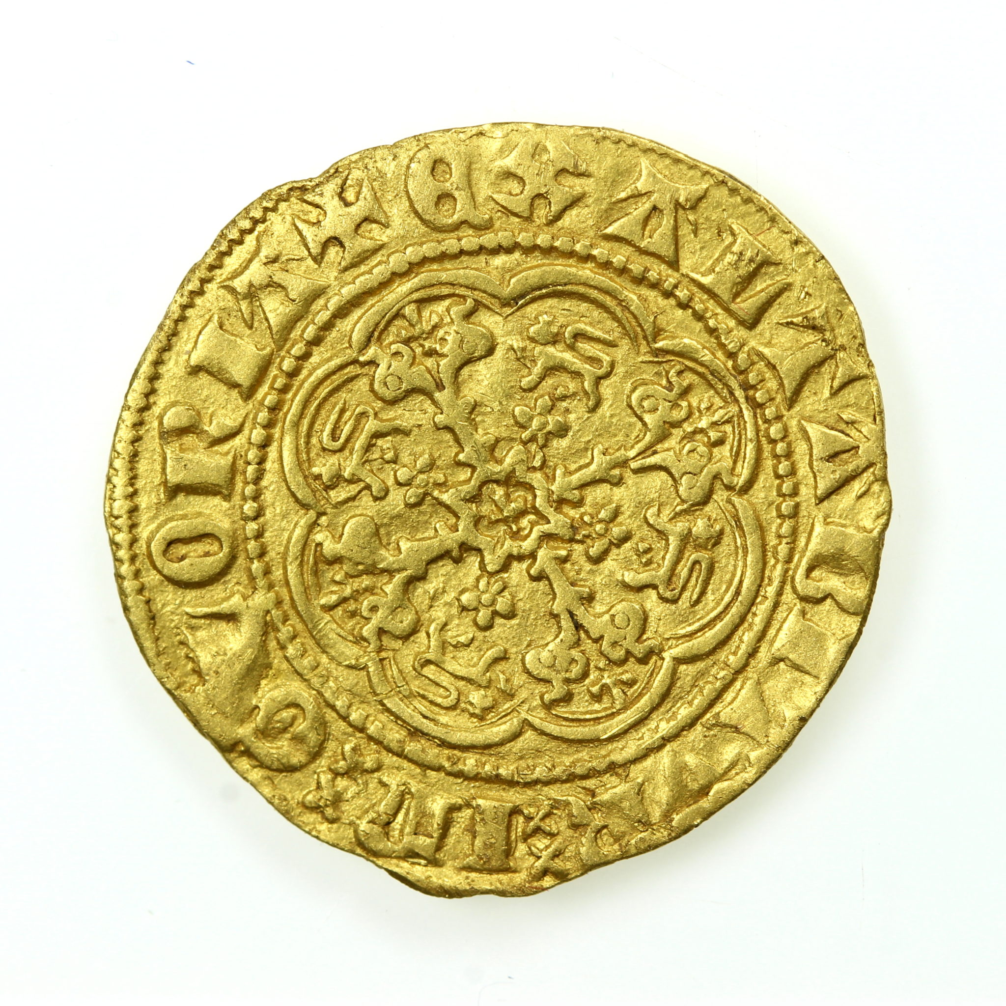 Edward III AD 1327-1377 Gold Quarter Noble Treaty Period 1361-69 ...