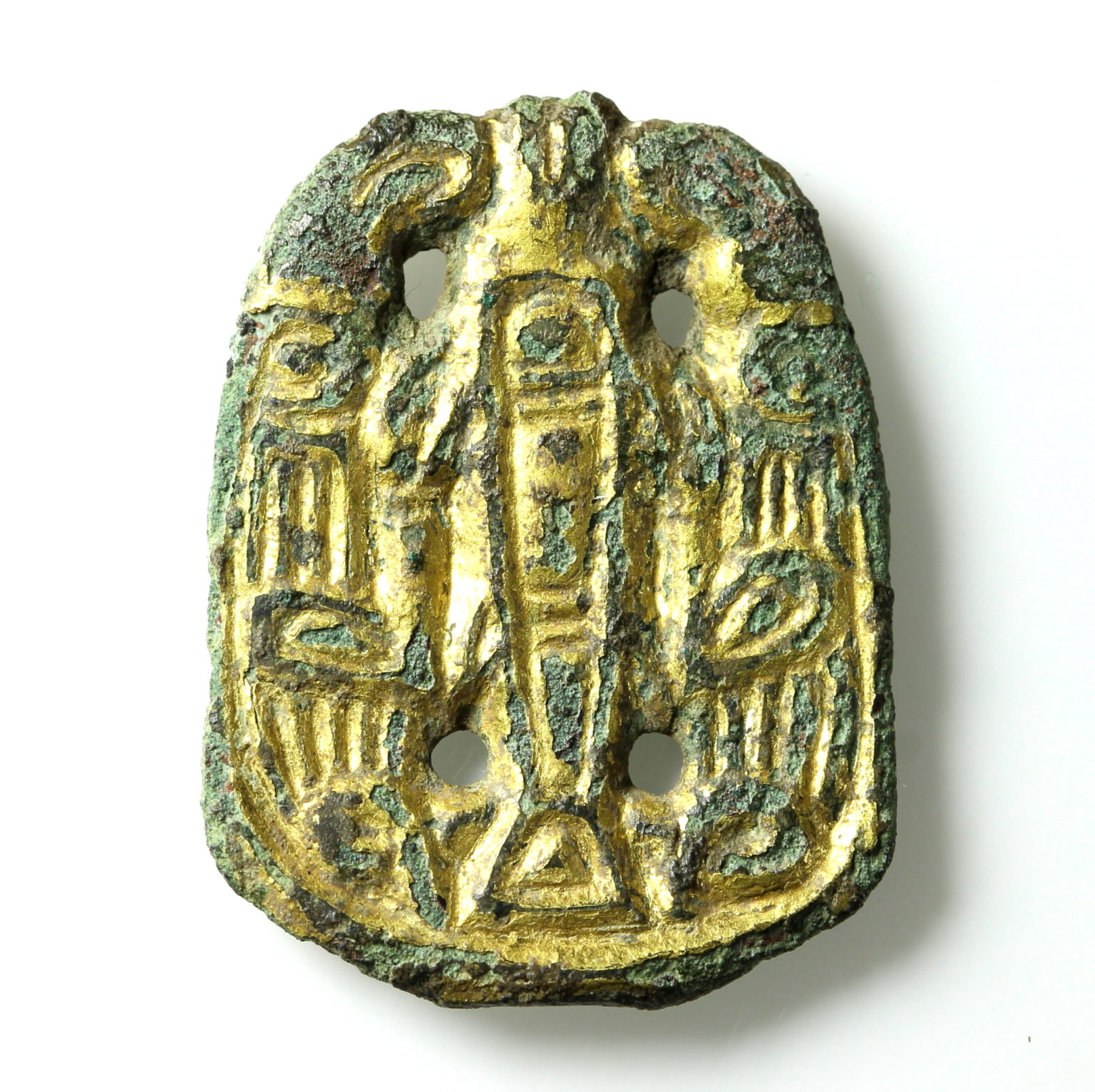Anglo Saxon Gold Gilded, Chip Carved Bronze Mount 6th-7th Century AD ...