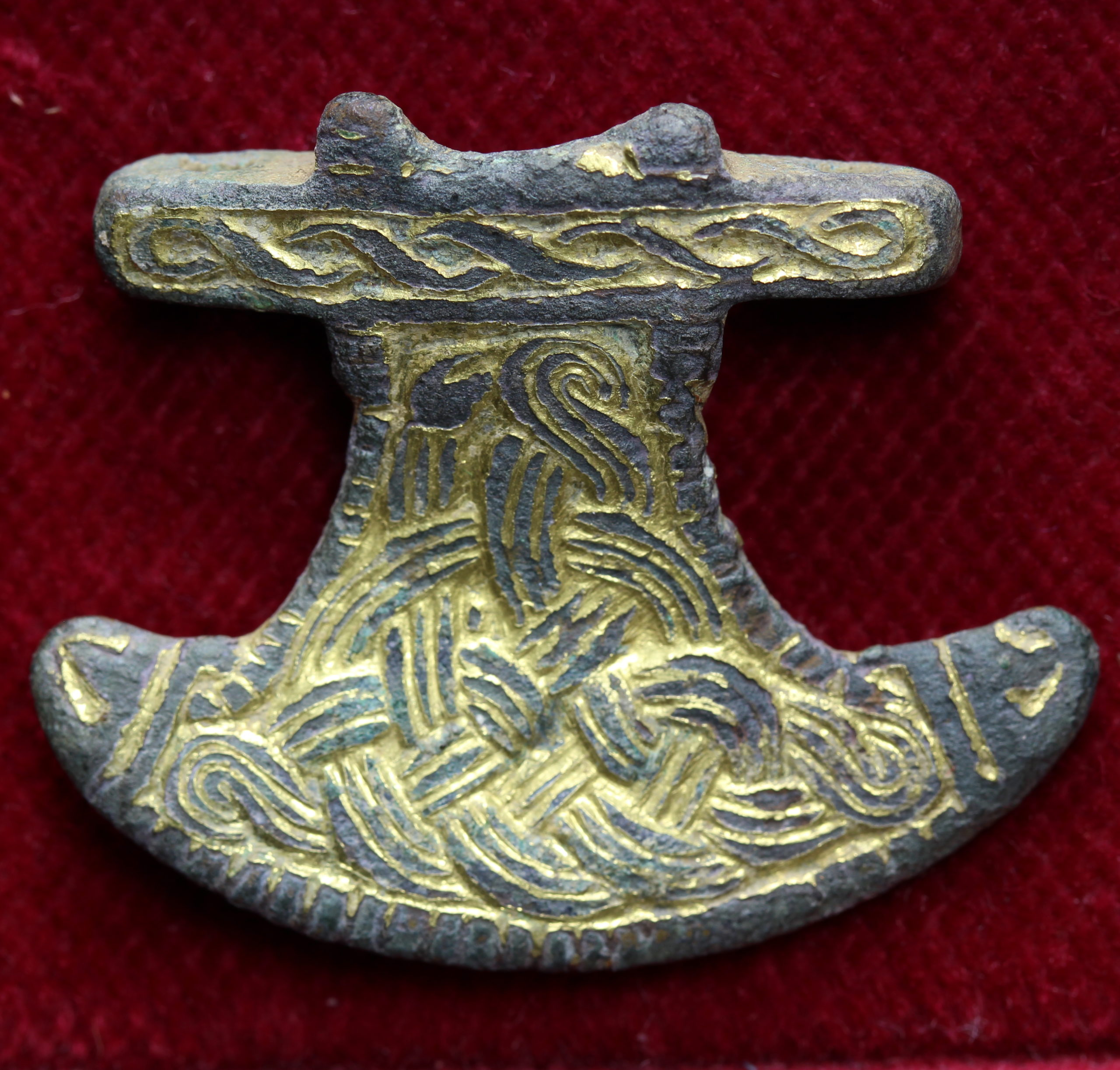 Anglo Saxon Gold Gilded, Chip Carved Bronze Bridal Mount 6th-7th ...