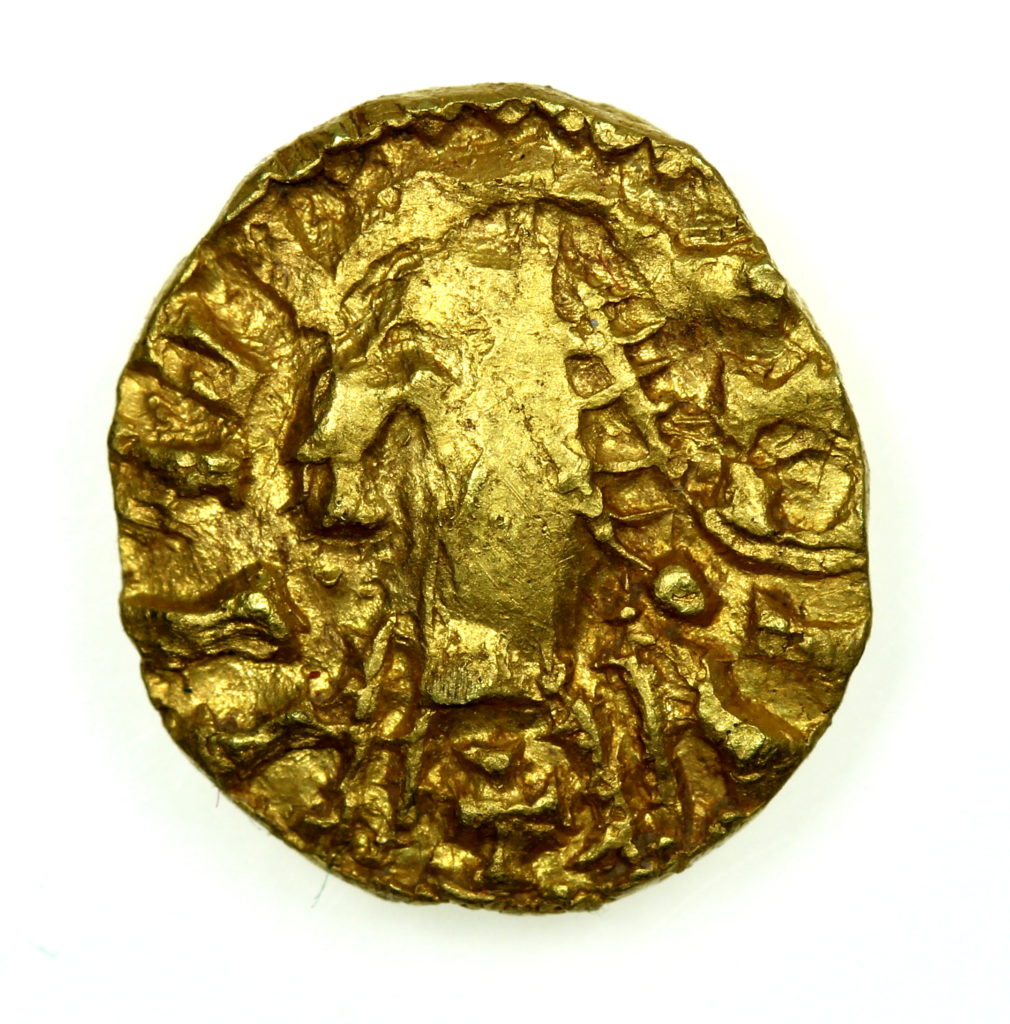 Merovingian AD 560-585 Gold Tremissis Nantes mint - Silbury Coins ...