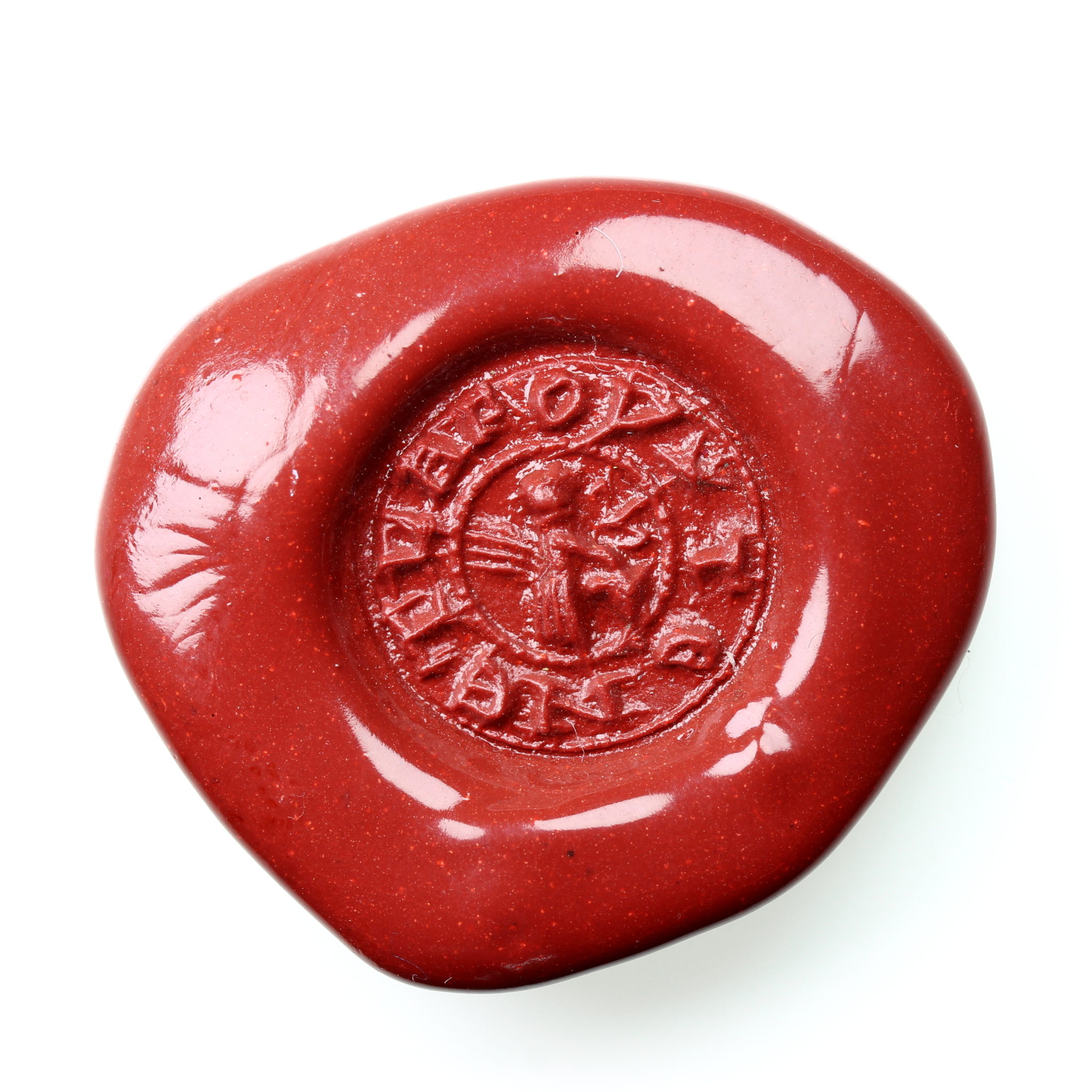 Medieval Bronze Seal Matrix - Clasped Hands 'TENET LA FOY' (From a ...