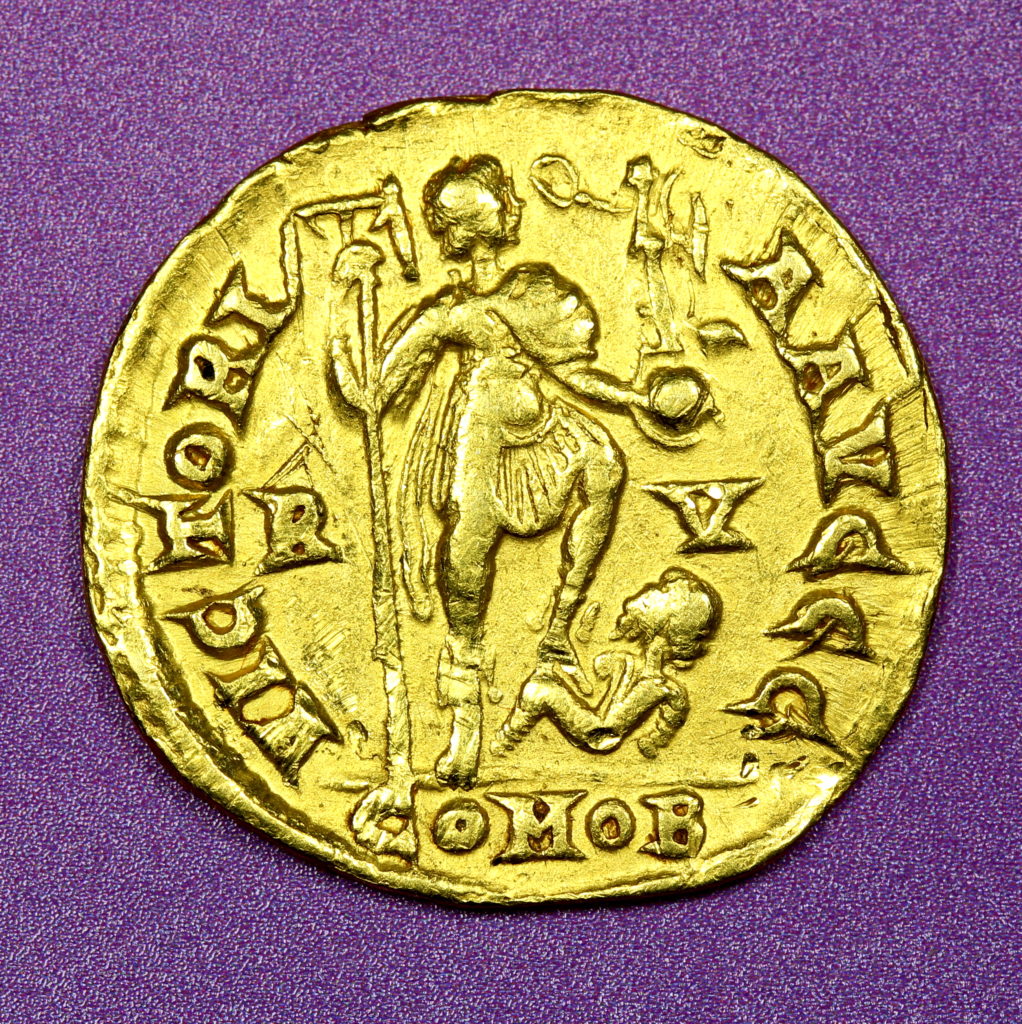 Honorius AD 393-423 Gold Solidus Ravenna - Silbury Coins : Silbury Coins