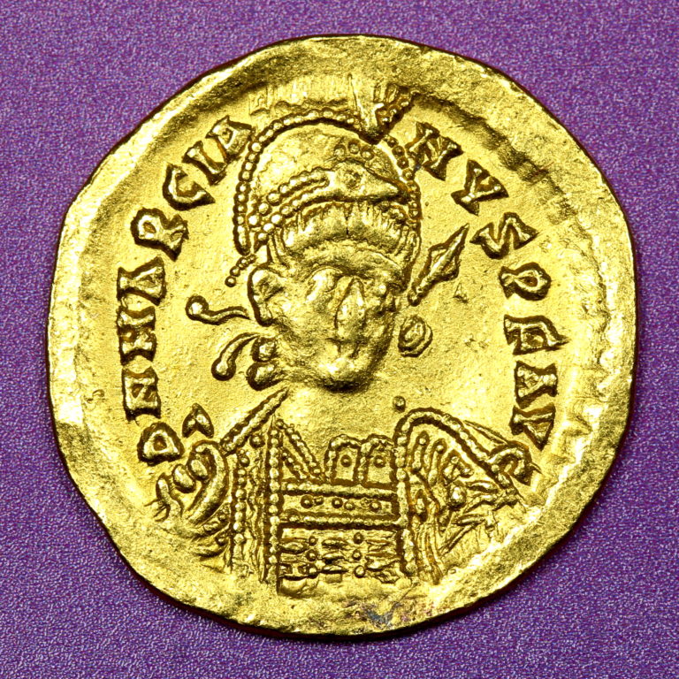 Marcian AD 450-457 Gold Solidus Constantinople - Silbury Coins ...