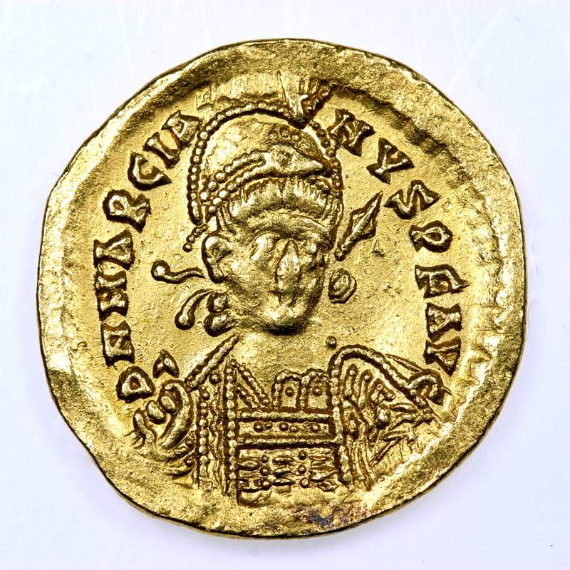 Marcian AD 450-457 Gold Solidus Constantinople - Silbury Coins ...
