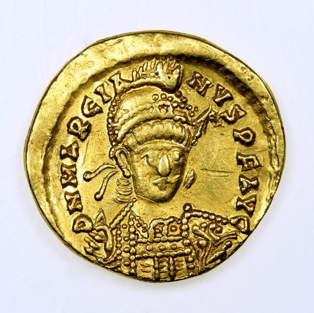 Marcian AD 450-457 Gold Solidus Constantinople - Silbury Coins ...