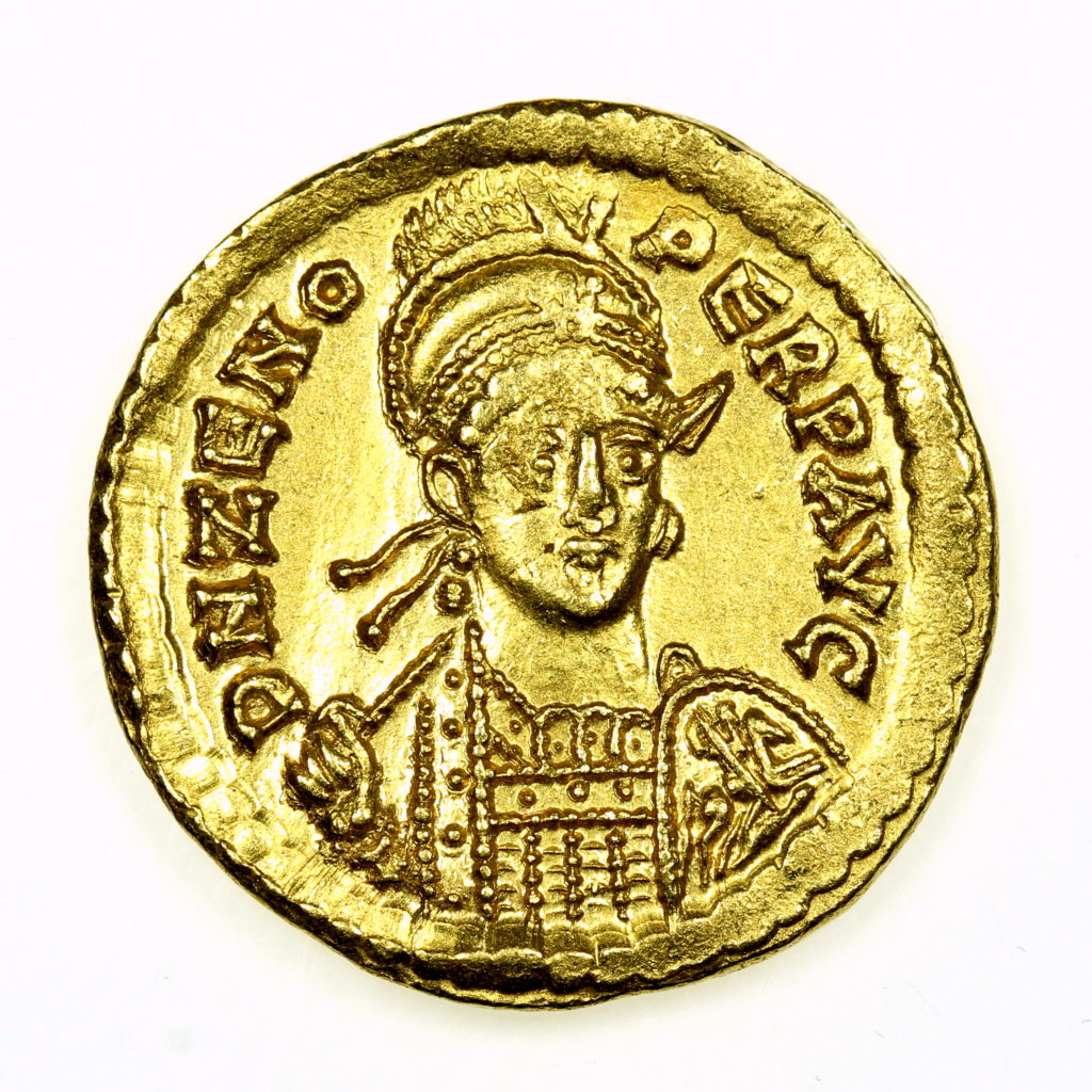 Zeno AD 474-491 Gold Solidus Constantinople - Silbury Coins : Silbury Coins