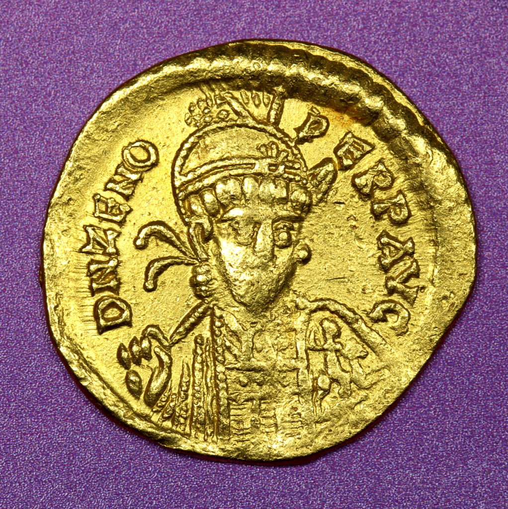 Zeno AD 474-491 Gold Solidus Constantinople - Silbury Coins : Silbury Coins