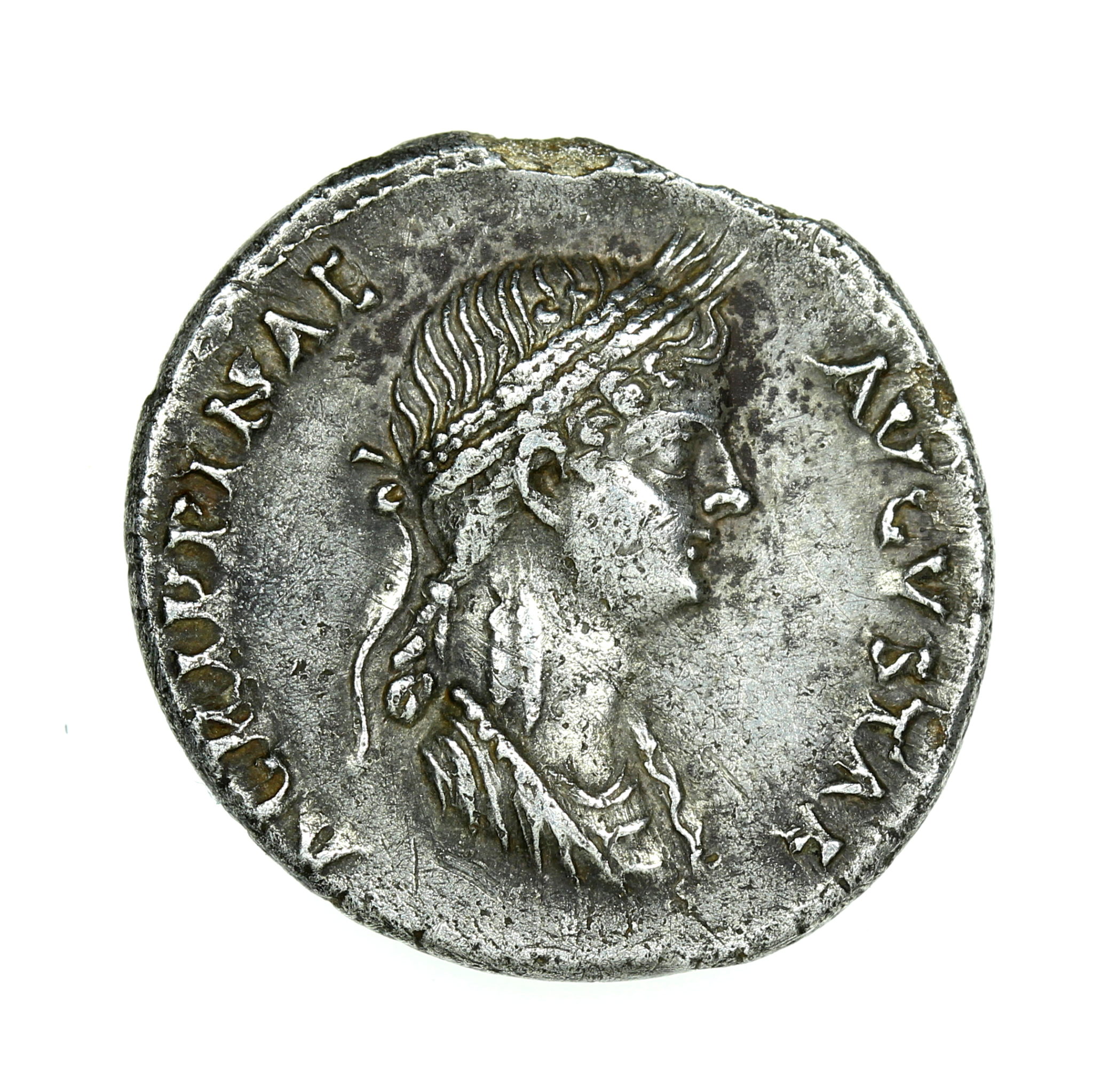 Claudius & Agrippina AD 41-54 Silver Denarius Rome The Twelve Caesars ...
