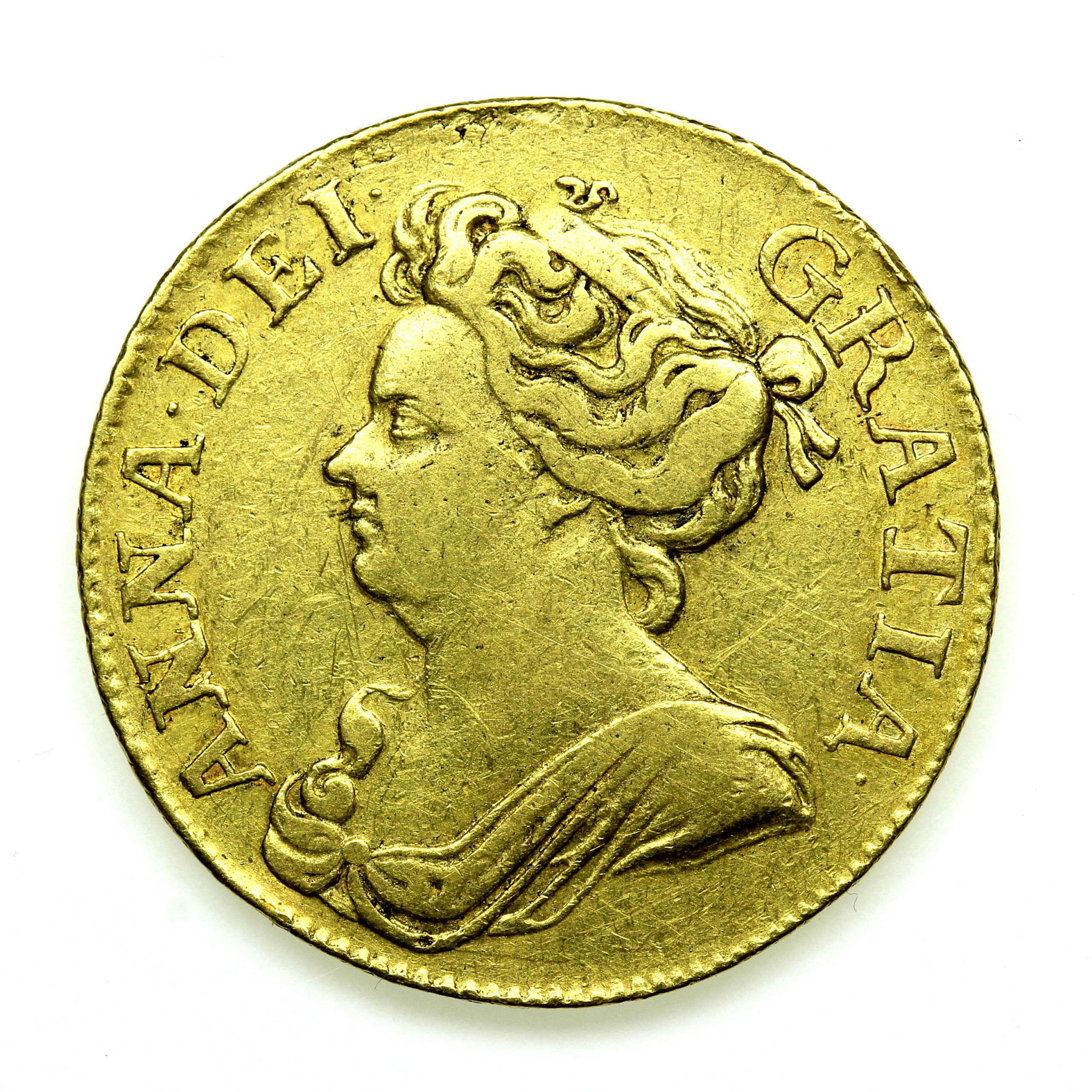 Anne AD 1702-1714 Gold Guinea 3rd bust AD 1710 - Silbury Coins ...