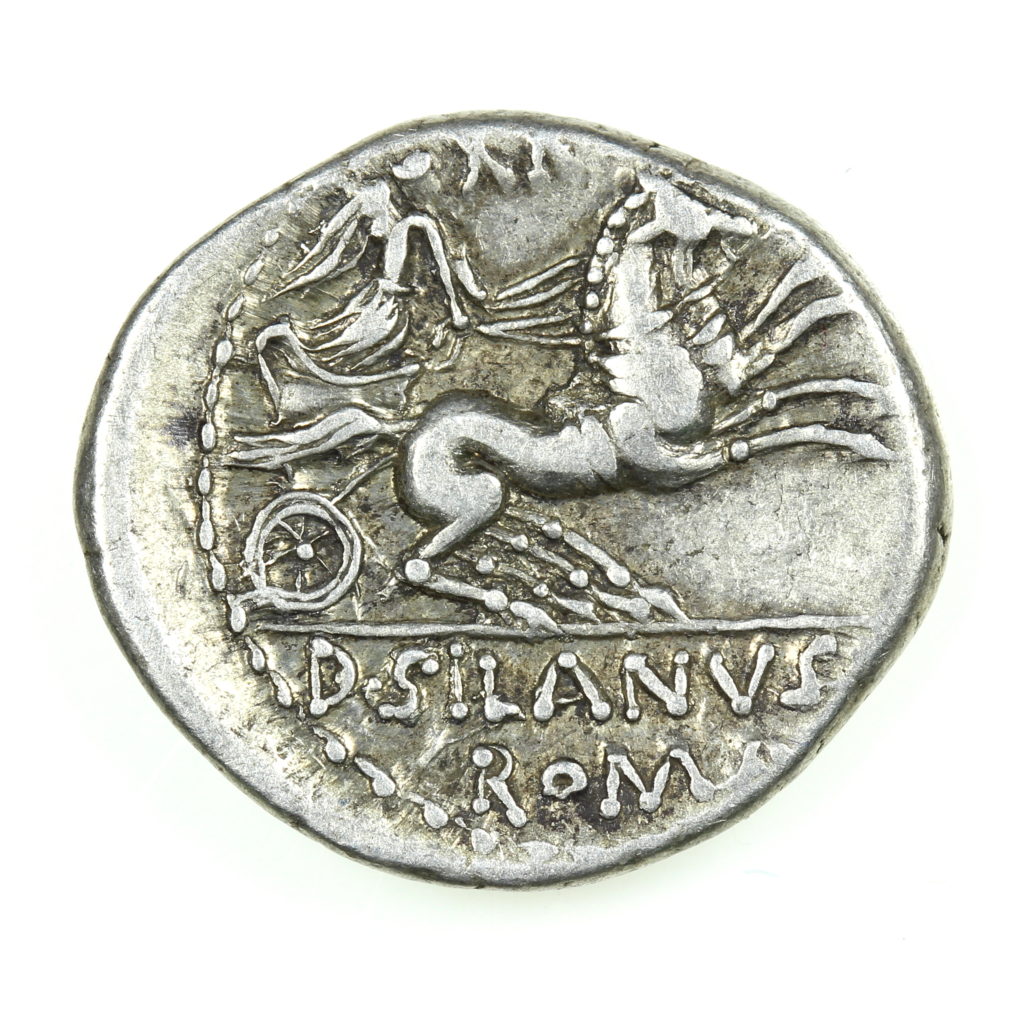 Roman Republic D. Junius L. f. Silanus 91 BC Silver Denarius - Silbury ...