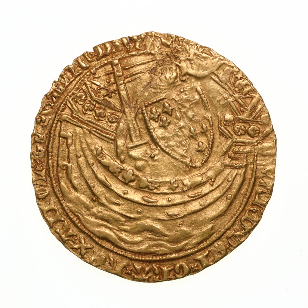 Edward III AD 1327-1377 Gold Noble London Pre Treaty period 4th Coinage ...