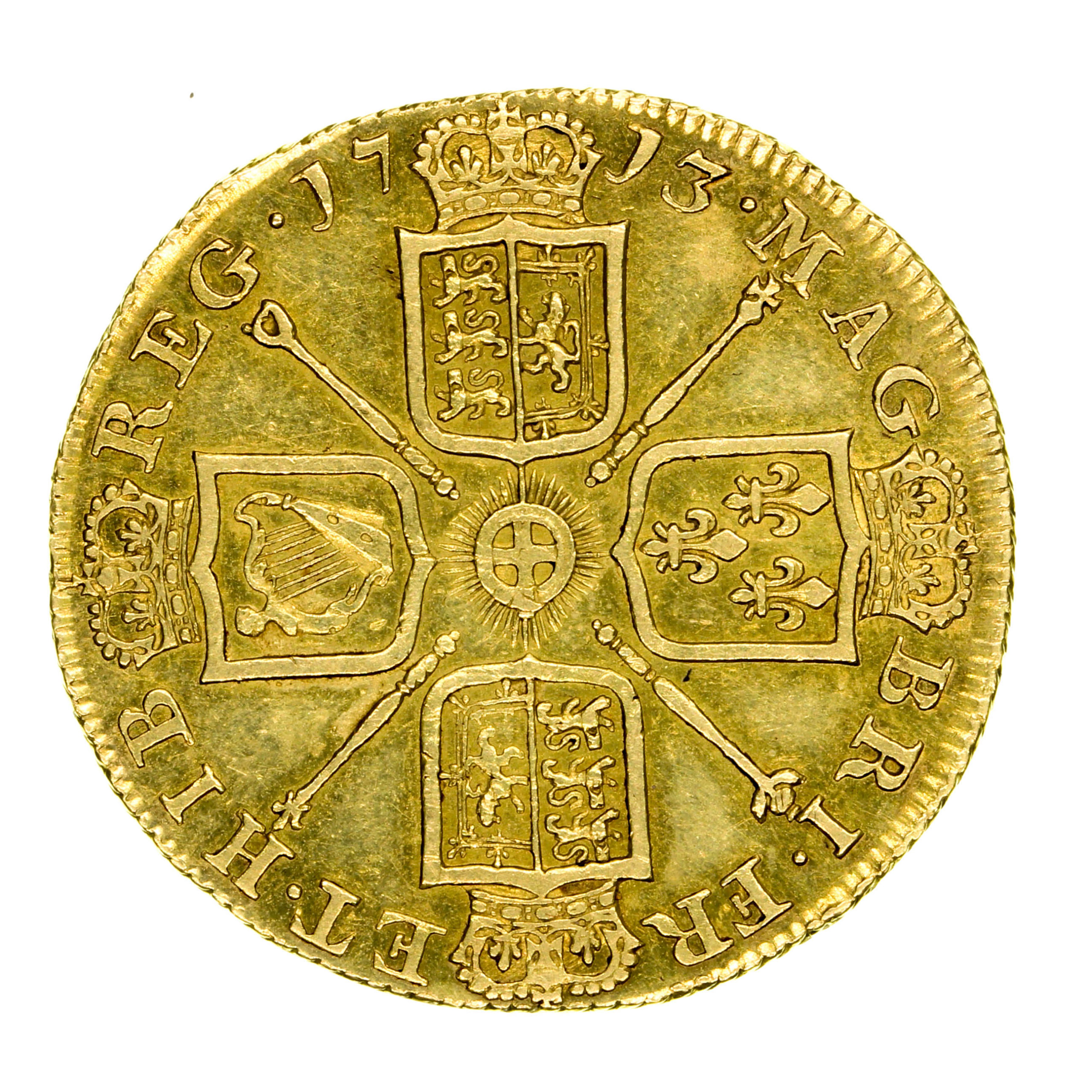 Anne AD 1702-1714 Gold Two Guineas AD 1713 - Silbury Coins : Silbury Coins