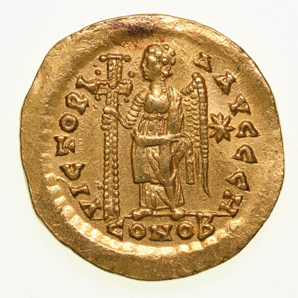 Marcian AD 450-457 Gold Solidus Constantinople - Silbury Coins ...