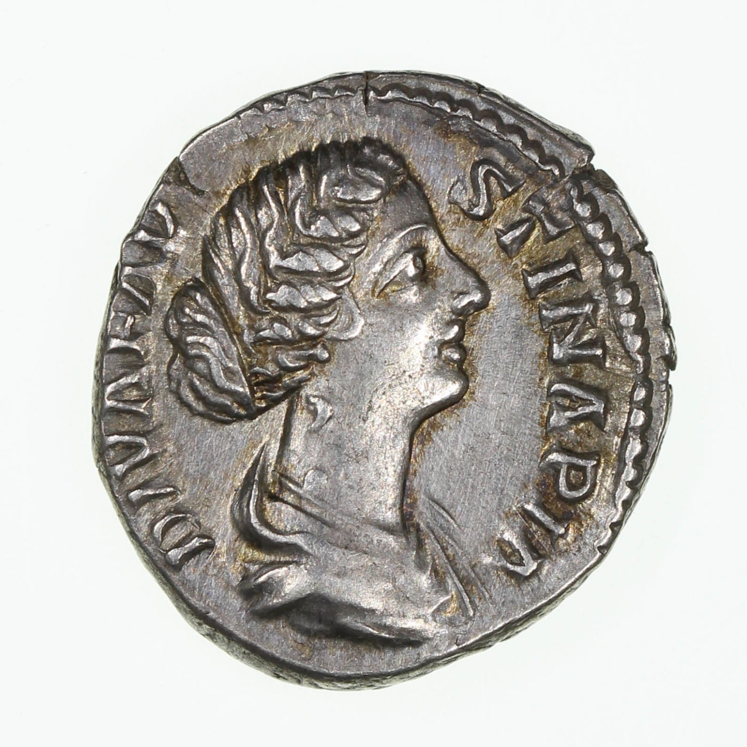 Diva Faustina Junior wife of Marcus Aurelius AD 161-180 Silver Denarius ...