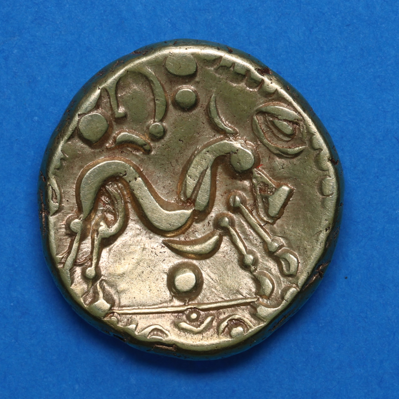 Gallo Belgic 50 BC Gold Stater Ambiani E - Silbury Coins : Silbury Coins
