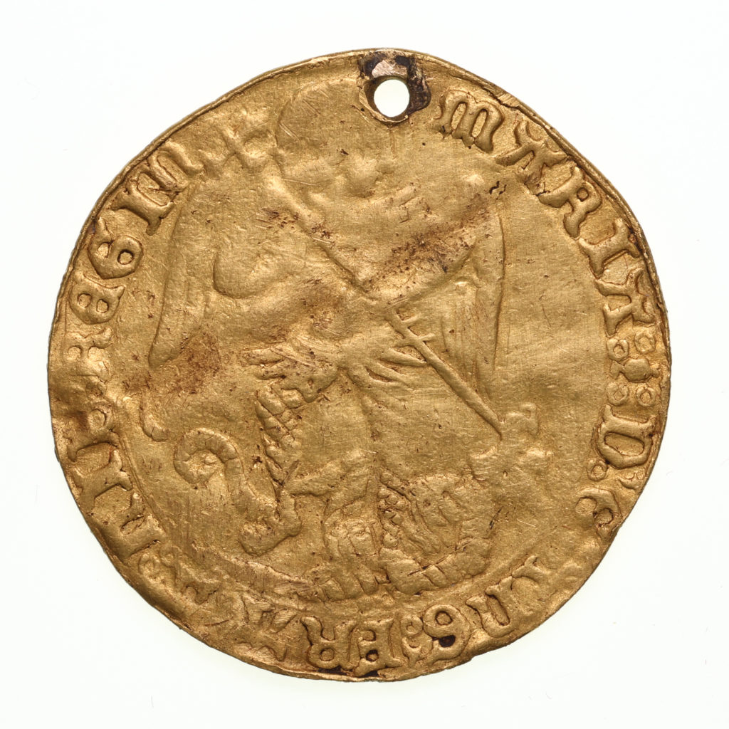 Mary AD 1553-1554 Gold Angel *Touch piece* Extremely Rare - Silbury ...