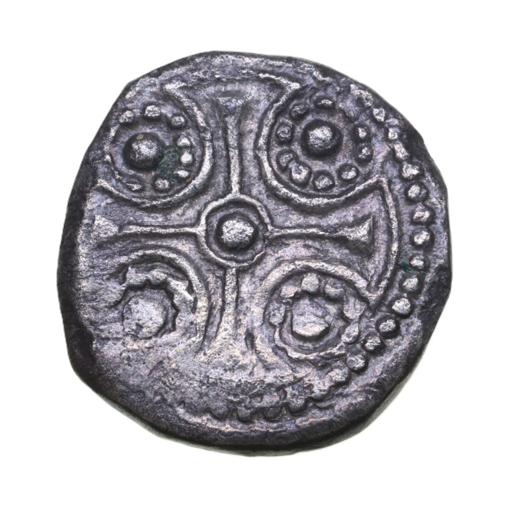 Anglo Saxon Secondary Phase AD 710-760 Silver Sceatta Celtic Cross type ...