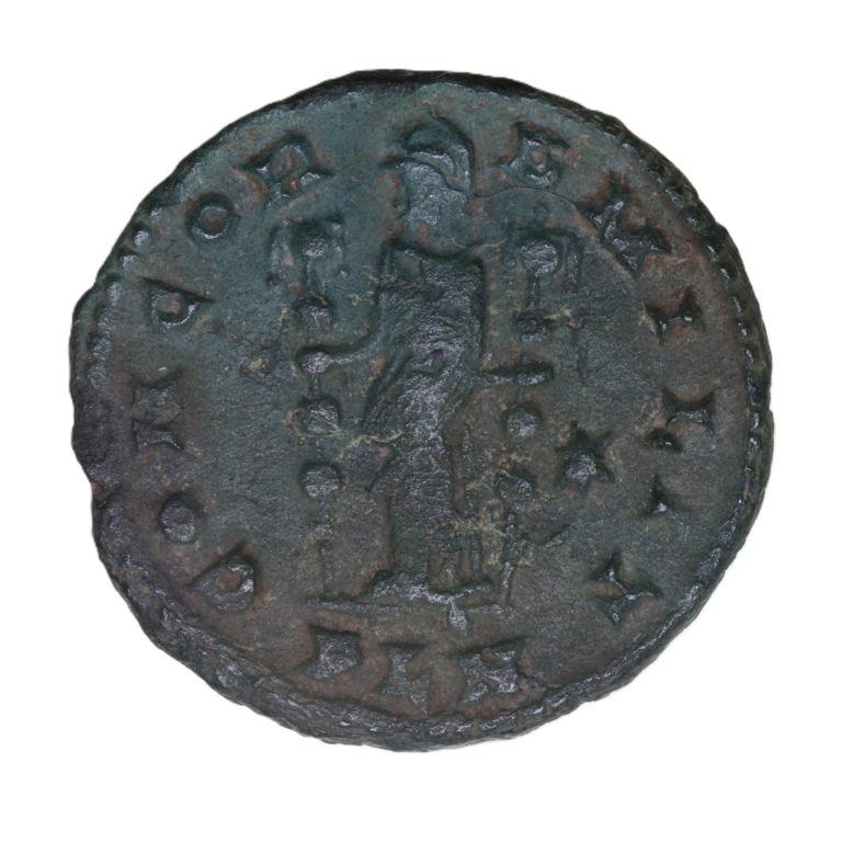 Constantine I AD 307-337 Bronze Follis London Wolf and twins on shield ...