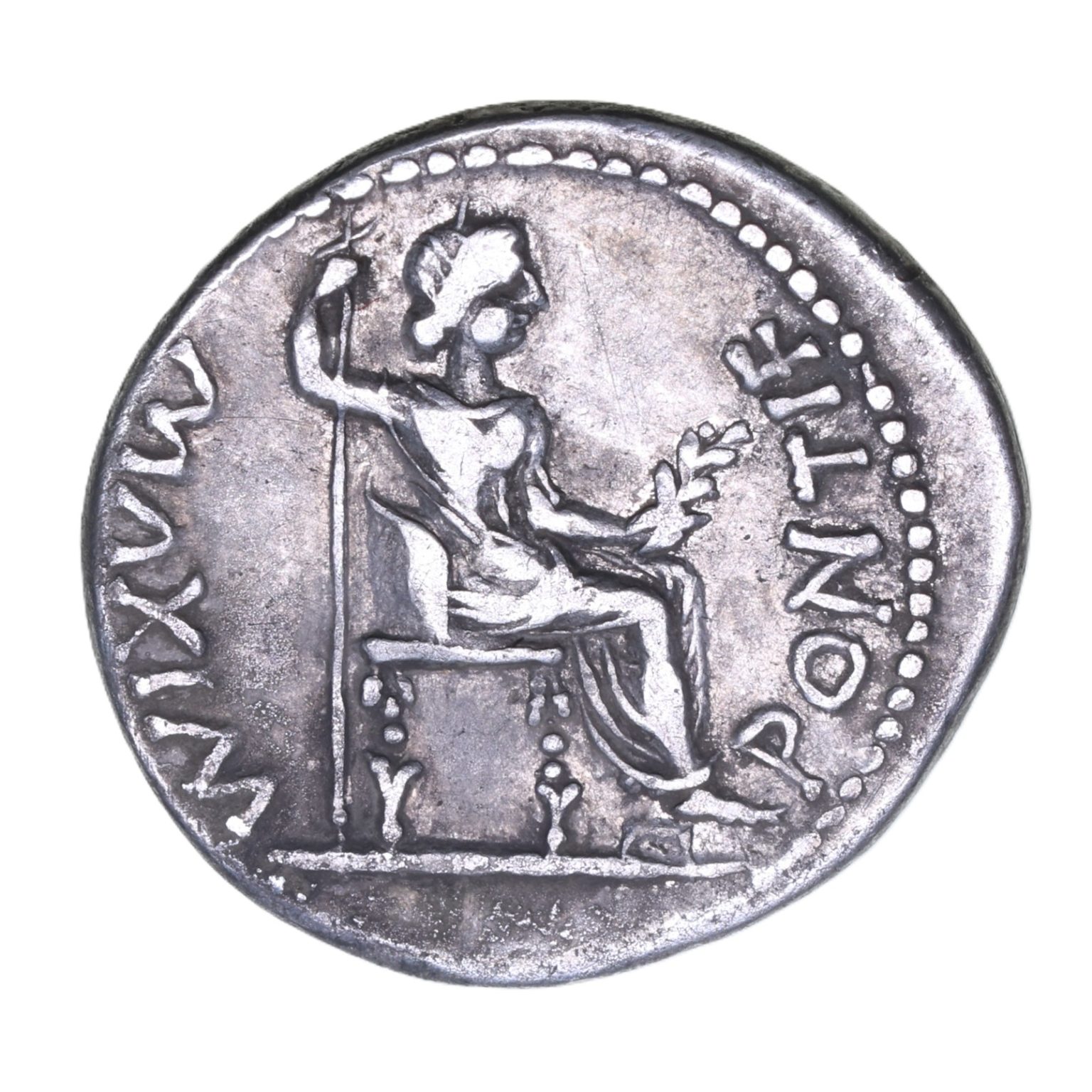 Tiberius AD 14-37 Silver Denarius The Chilfrome Hoard - Silbury Coins ...