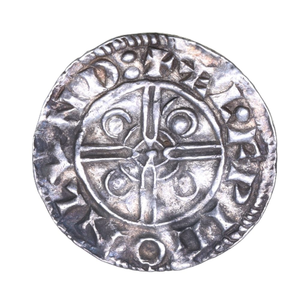 Cnut AD 1016-1035 Silver Penny Silver Penny London Pointed Helmet type ...