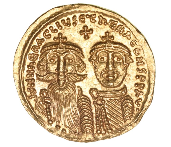 Byzantine Heraclius & Heraclius Constantine AD 610-641 Gold Solidus ...