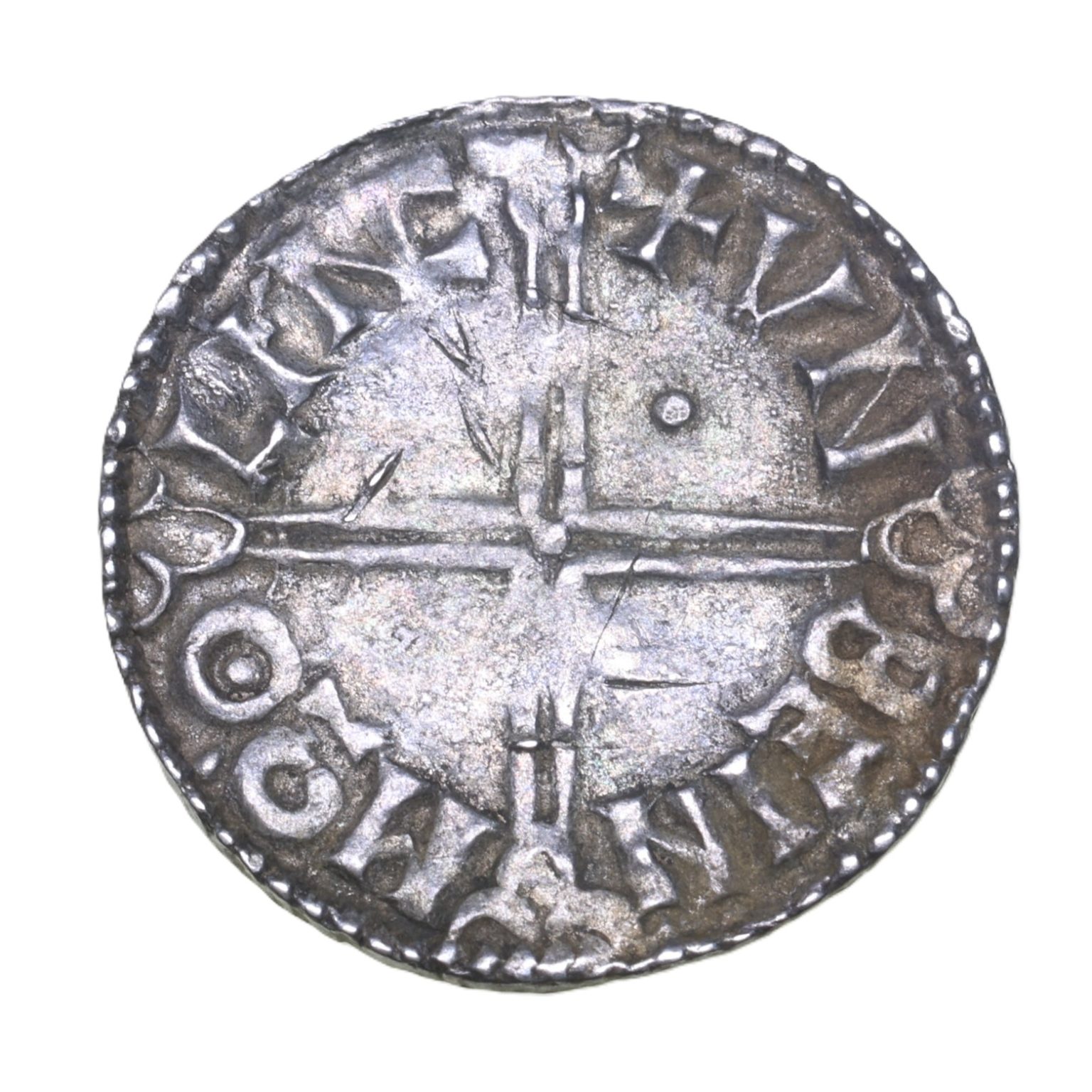 Aethelred II AD 978-1016 Silver Penny Long Cross type Lincoln - Silbury ...